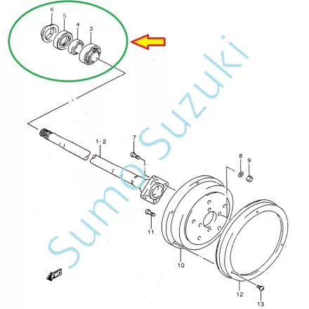 Suzuki Samurai SJ410,SJ413 Rear Wheel Bearing KIT STARLINE G