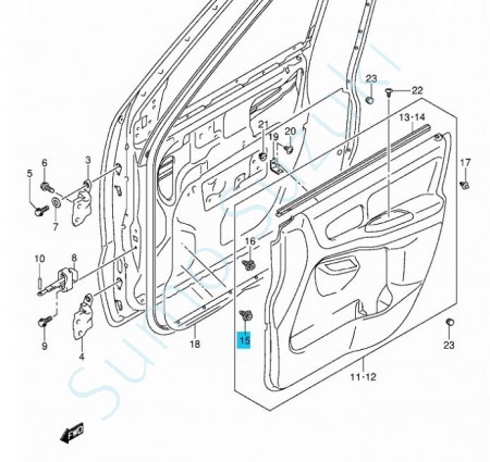 Suzuki ajtókárpit patent, fehér 09409-10312 - Sumo Suzuki We