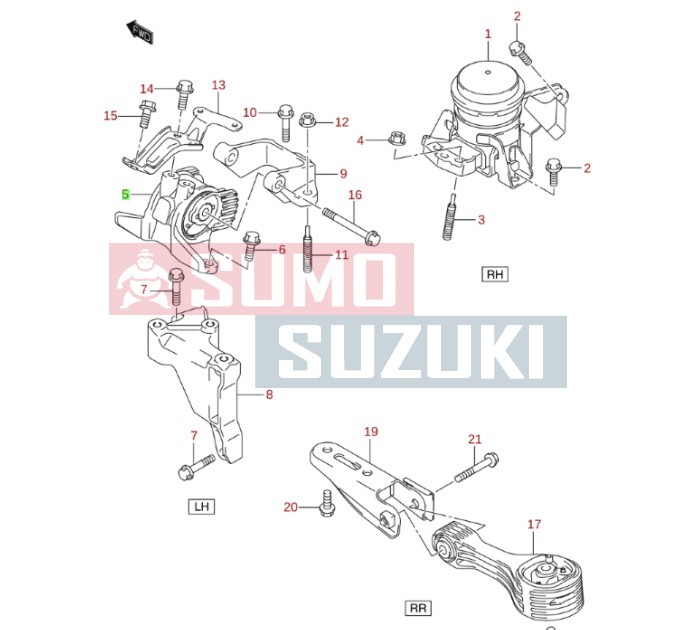 Suzuki Vitara ,S-Cross/SX4 Engine Mounting LH (Original Suzu