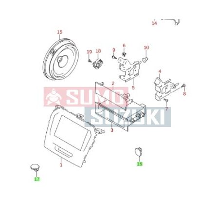 Suzuki Középkonzol patent középre 37275-65H00 - Sumo Suzuki